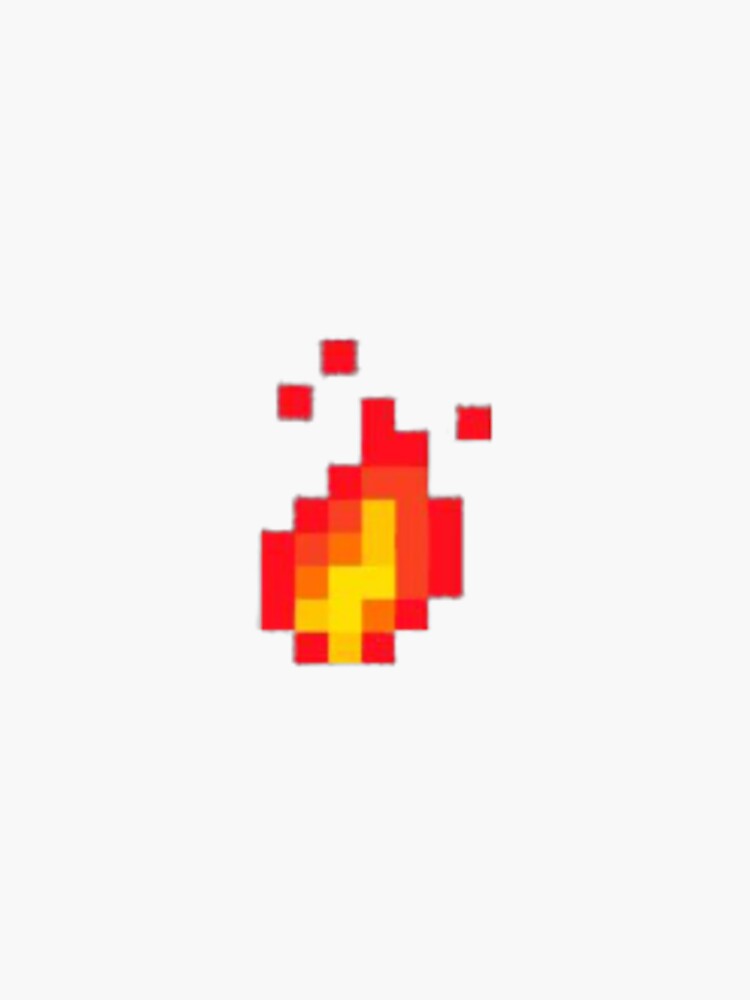 "Minecraft Fire Print" Sticker by Dark-s | Redbubble