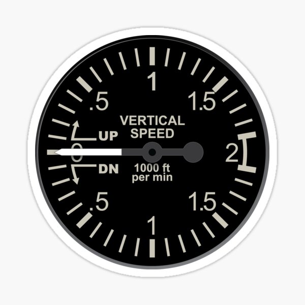 "Vertical Speed Indicator" Sticker for Sale by Yorkiedesign | Redbubble