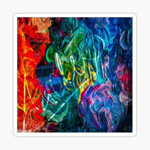 "3D MIKE ABSTRACT ART PRINTS" Sticker by 3DARTPRINTS | Redbubble