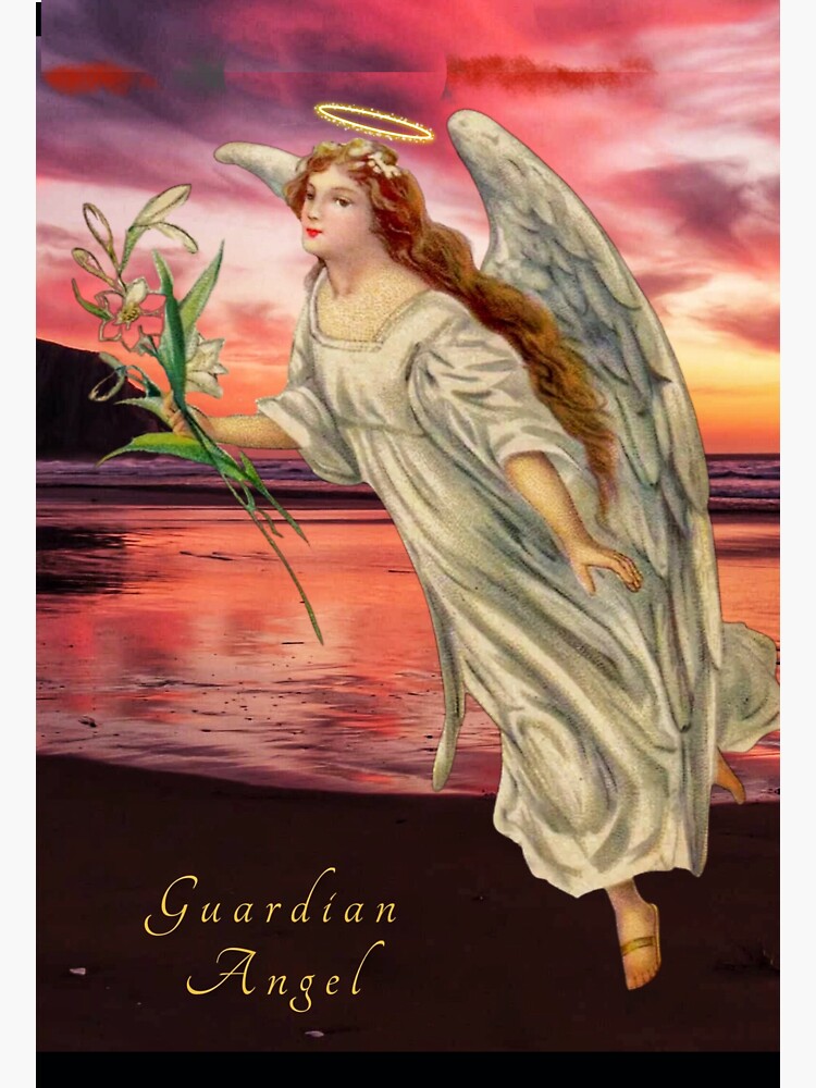 "Guardian Angel" Sticker for Sale by Mizjean | Redbubble