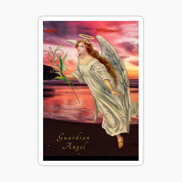 "Guardian Angel" Sticker for Sale by Mizjean | Redbubble