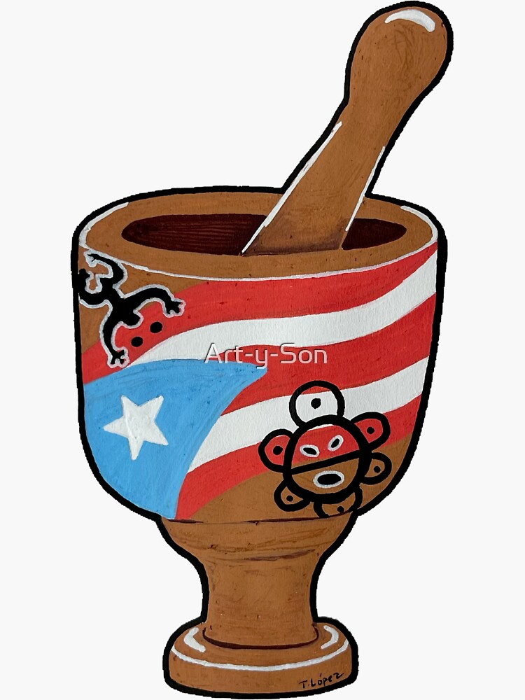 "Pilón Boricua | Puerto Rico Flag" Sticker for Sale by Art-y-Son ...