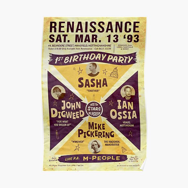 "Renaissance Nottingham 1st Birthday 1993 Sasha John Digweed Mike ...