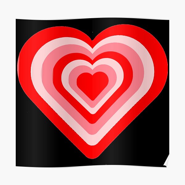 "Shades of Pink Hearts" Poster for Sale by hiya-k06 | Redbubble