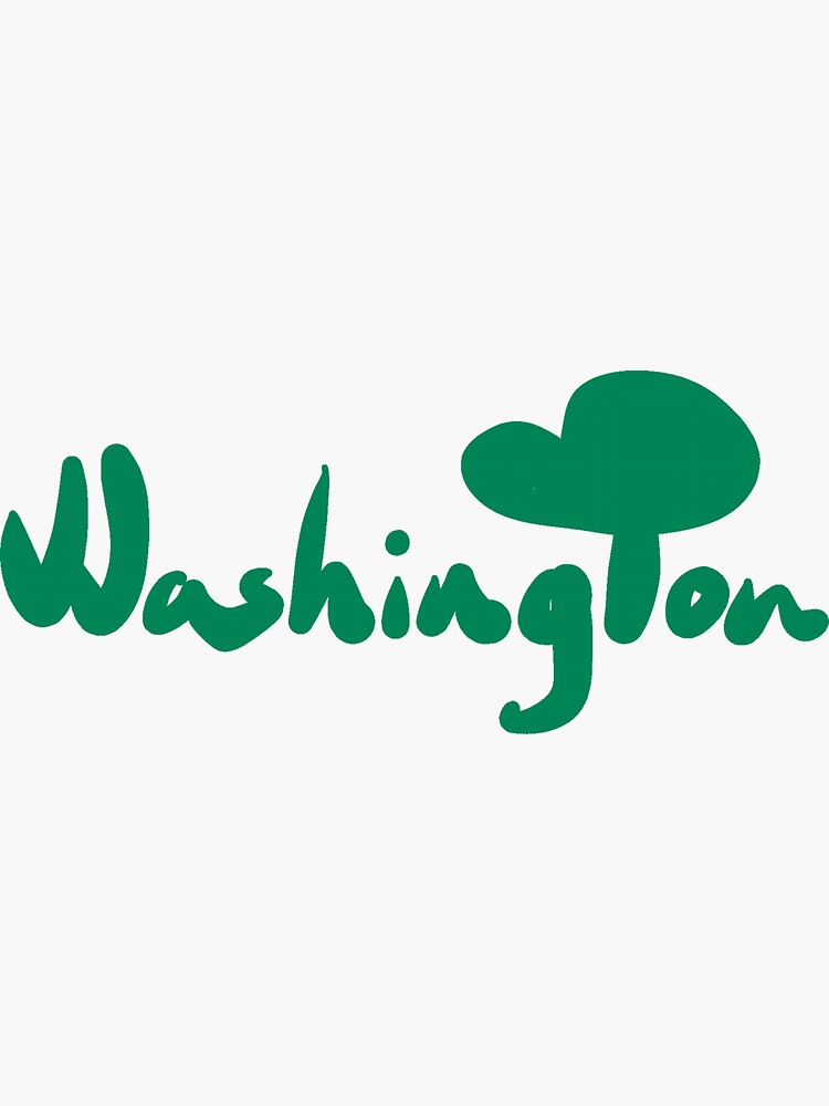 "Washington state logo" Sticker by Travel-Planet | Redbubble