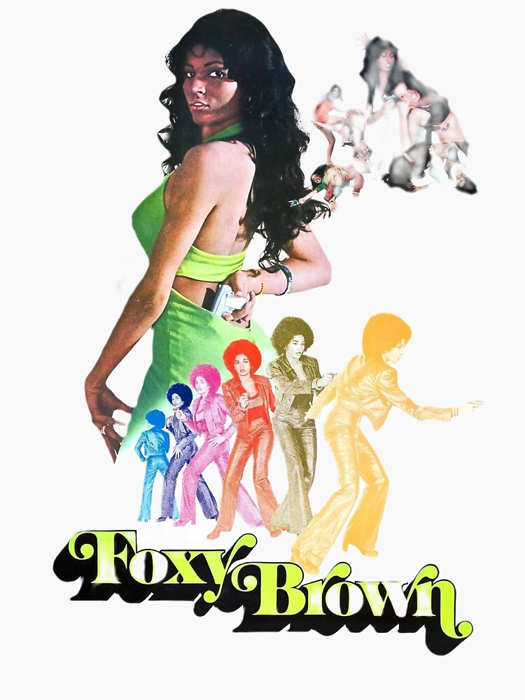 "Foxy Brown " Sticker for Sale by DiscoDropkick | Redbubble