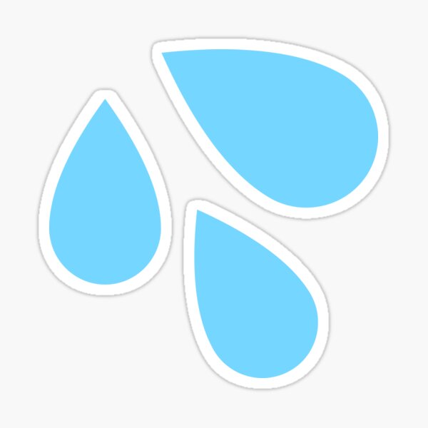 "Sweat Droplets Splashing Water Drops" Sticker by MKMemo1111 | Redbubble