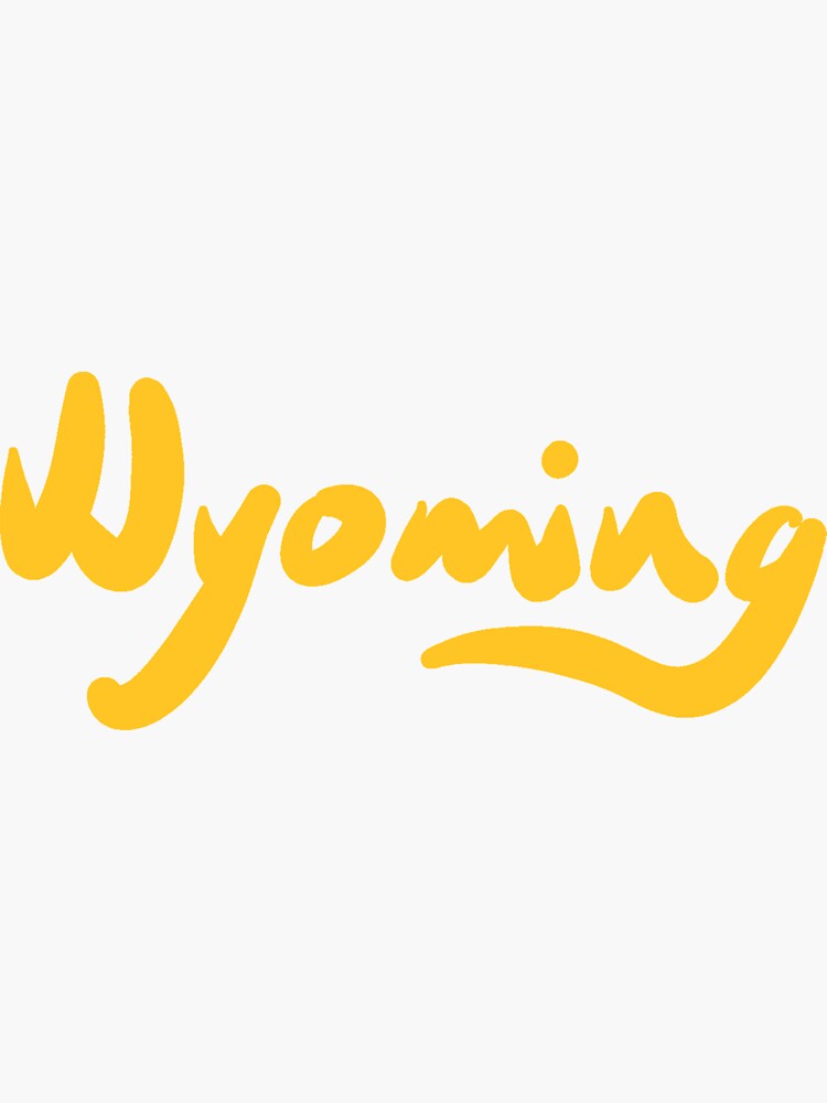 "Wyoming state logo" Sticker by Travel-Planet | Redbubble