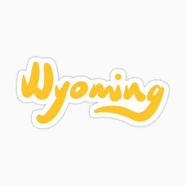 "Wyoming state logo" Sticker by Travel-Planet | Redbubble