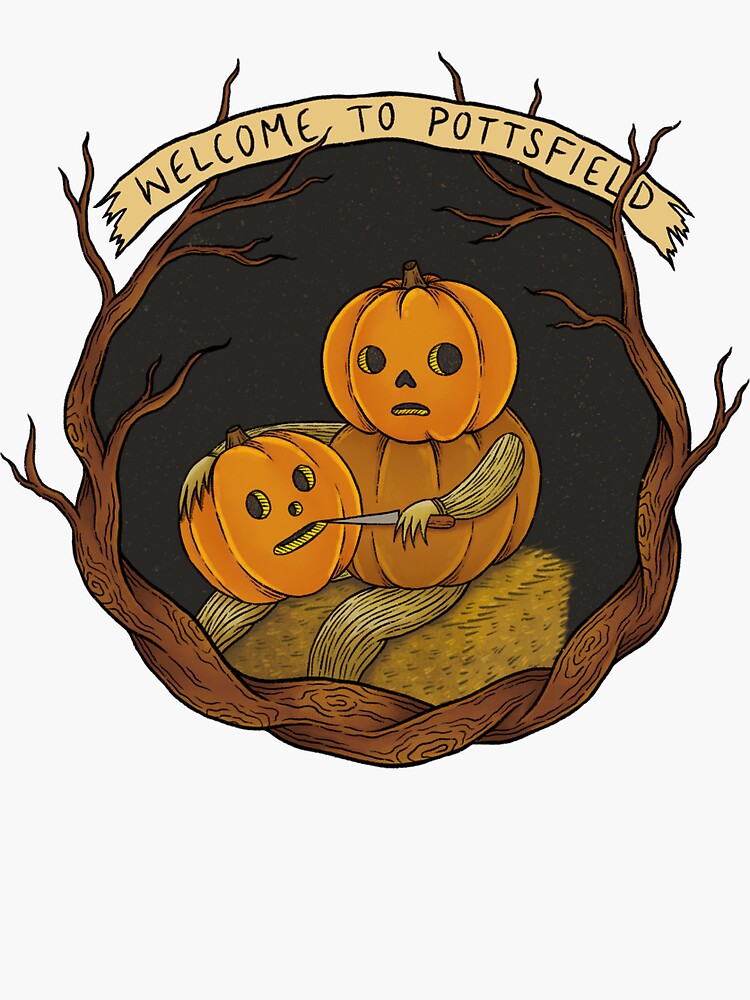 "Welcome to Pottsfield, Over the Garden Wall" Sticker for Sale by ...