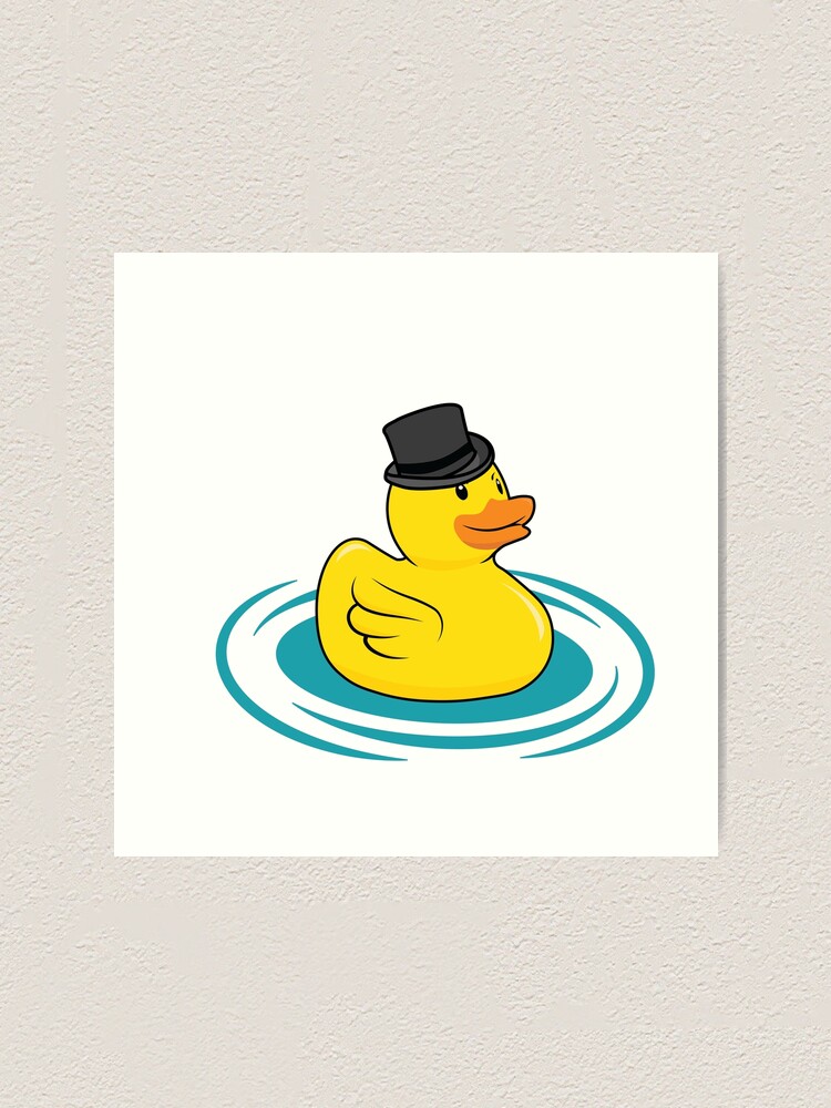 "Angry rubber duck with a tophat" Art Print by Idyllio | Redbubble