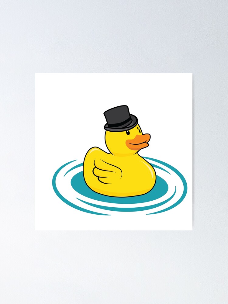 "Angry rubber duck with a tophat" Poster by Idyllio | Redbubble