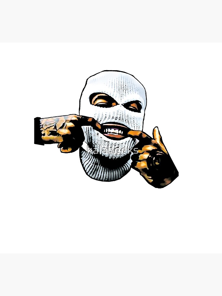 "Ski Mask Sticker" Art Print for Sale by kalaheeks | Redbubble