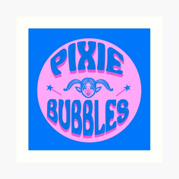"PIXIE-BUBBLES LOGO" Art Print for Sale by pixie-bubbles | Redbubble
