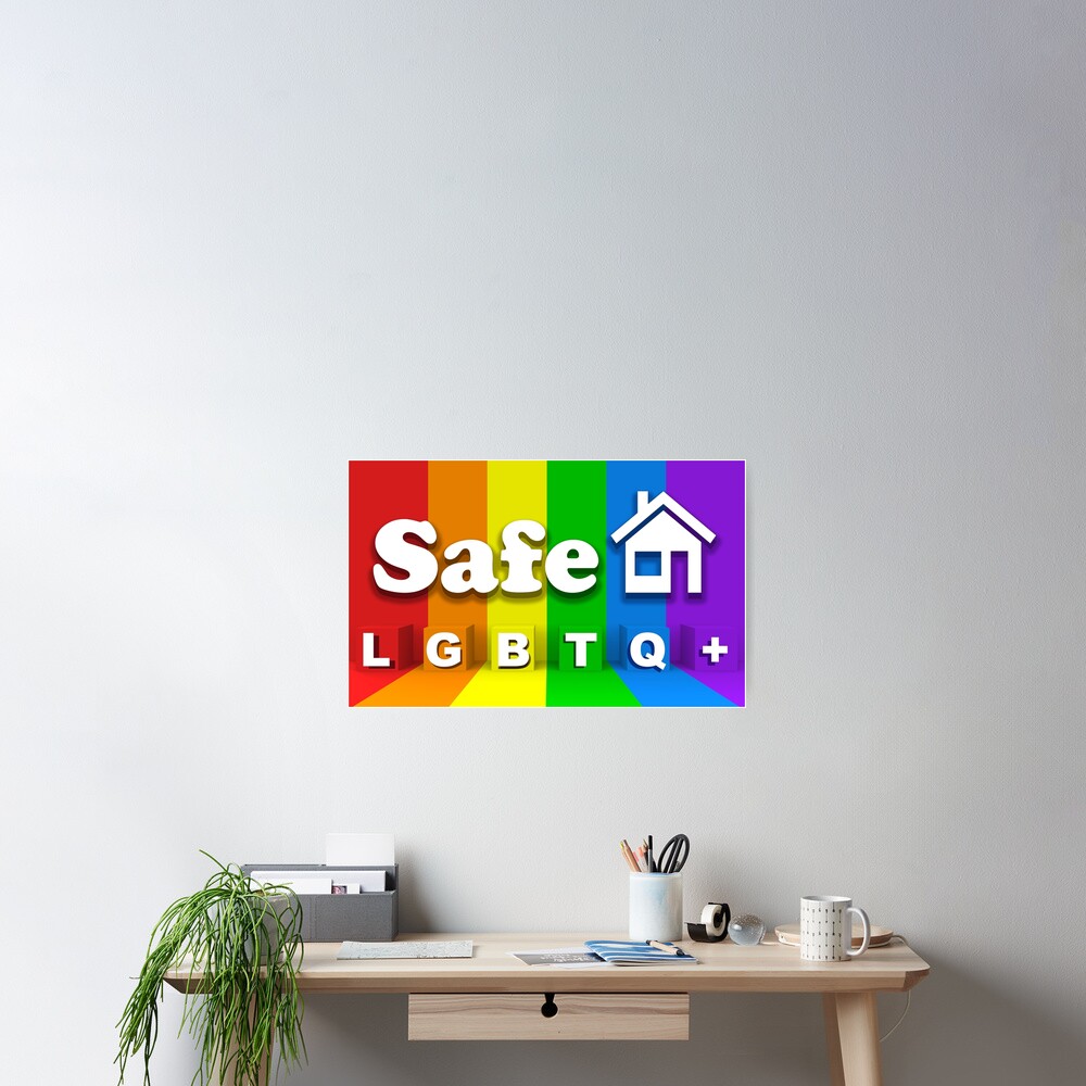 "LGBTQ Plus Sign Safe Zone Equality" Poster by aronia | Redbubble