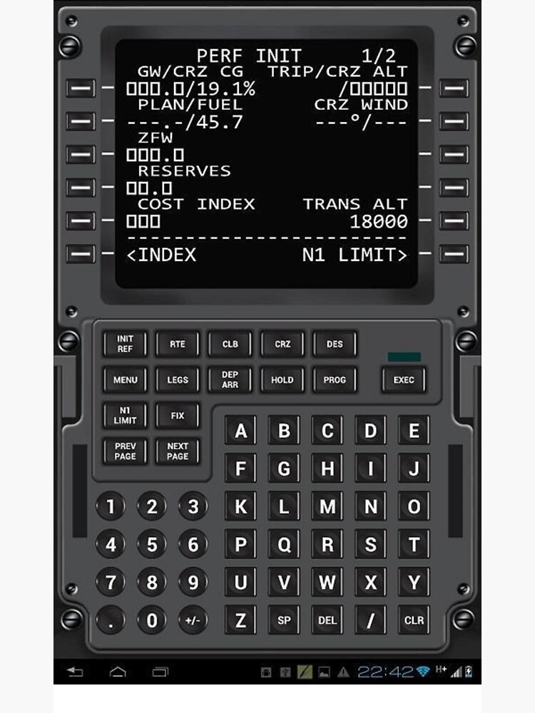 "BOEING 737 CDU PERFORMANCE INIT " Sticker for Sale by Ljubo339 ...