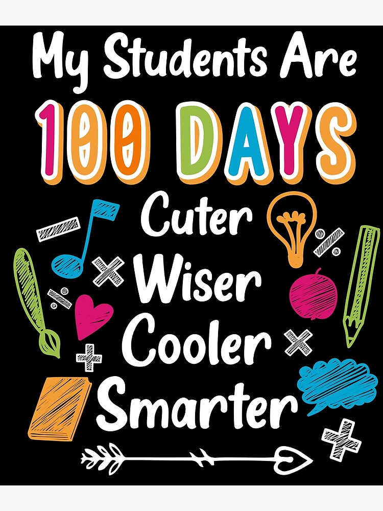 "My Students Are 100 Days Smarter Cuter Cooler Wiser - Happy 100th Day ...