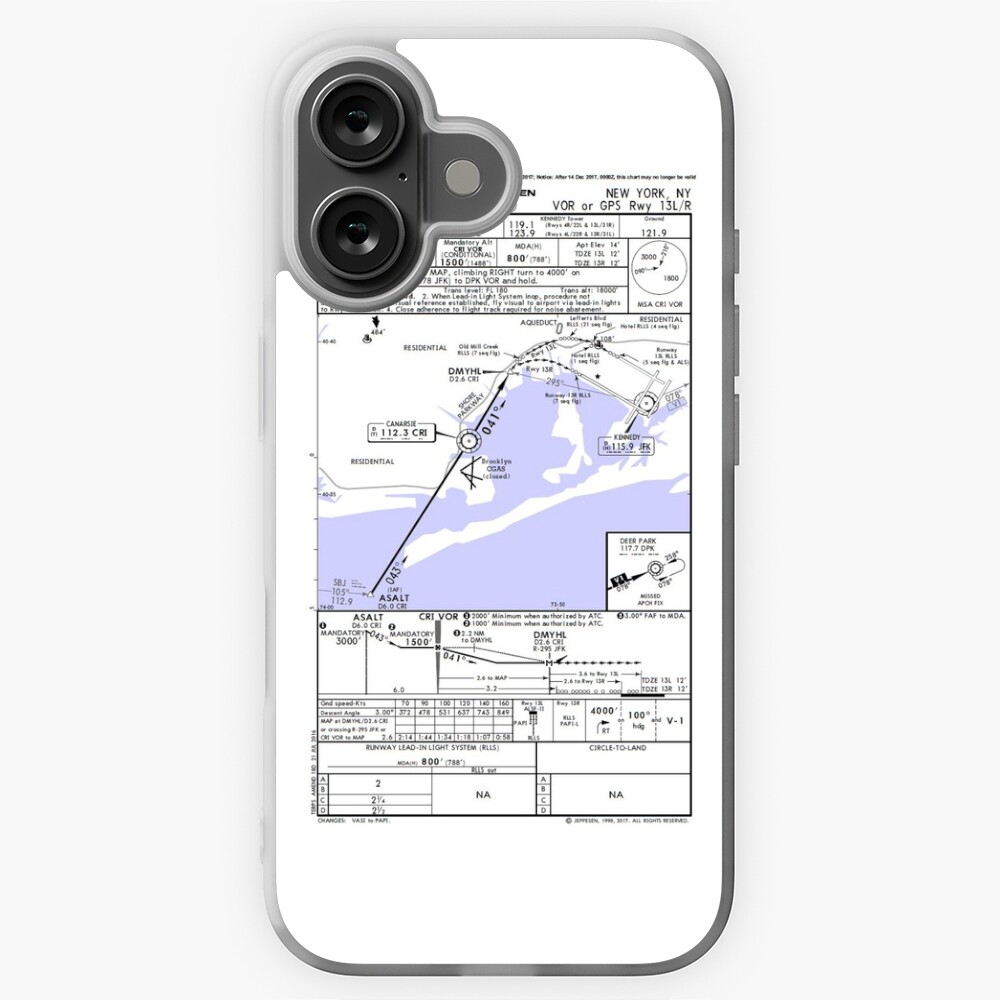 "KJFK/JFK VOR or GPS RWY 13 APPROACH PROCEDURE JEPPESEN CHART" Poster ...