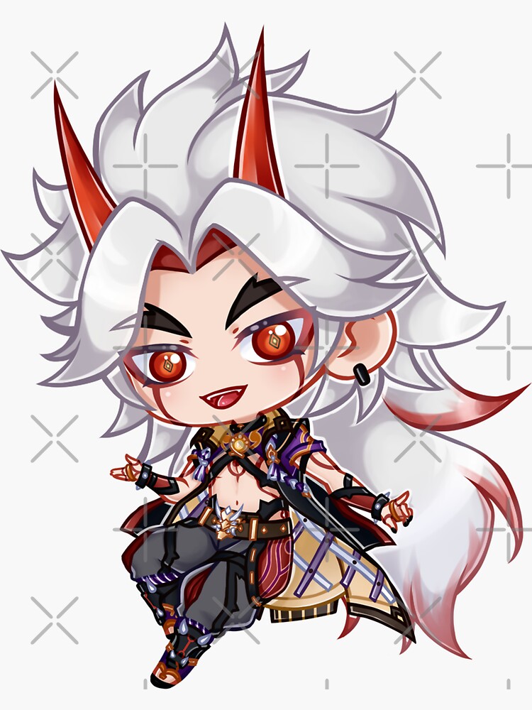 "Itto chibi" Sticker by HellaKumii | Redbubble