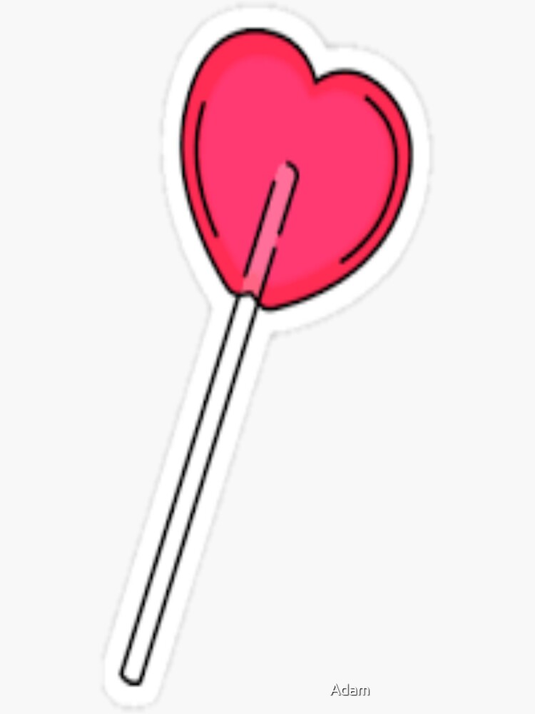 "Heart Lolly Sticker" Sticker for Sale by Marckos122 | Redbubble