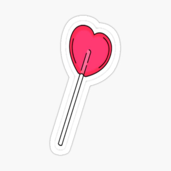 "Heart Lolly Sticker" Sticker by Marckos122 | Redbubble