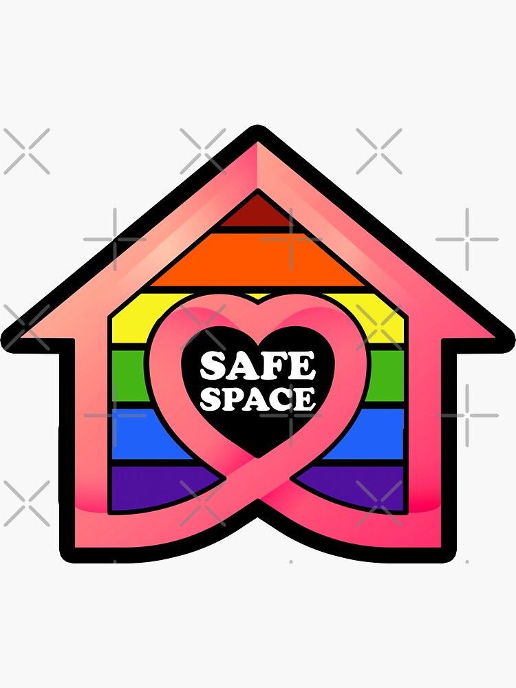 "LGBTQ Plus Sign Safe Space Equality" Sticker for Sale by aronia ...