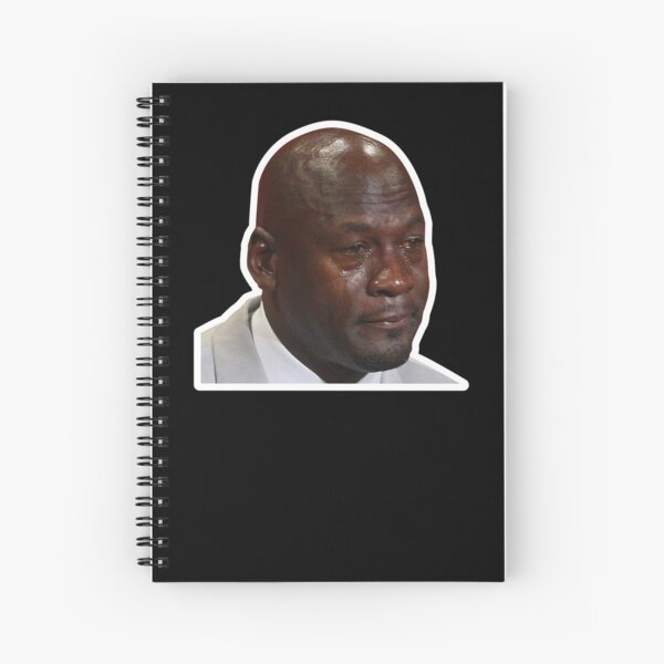"crying man meme" Spiral Notebook for Sale by los-memes | Redbubble
