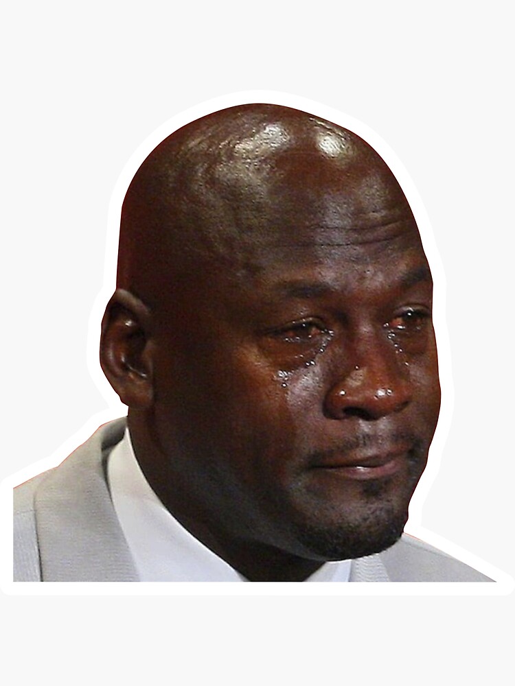 Pegatina «hombre llorando meme» de los-memes | Redbubble