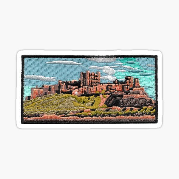 "embroidered castle on the hill patch " Sticker for Sale by ...