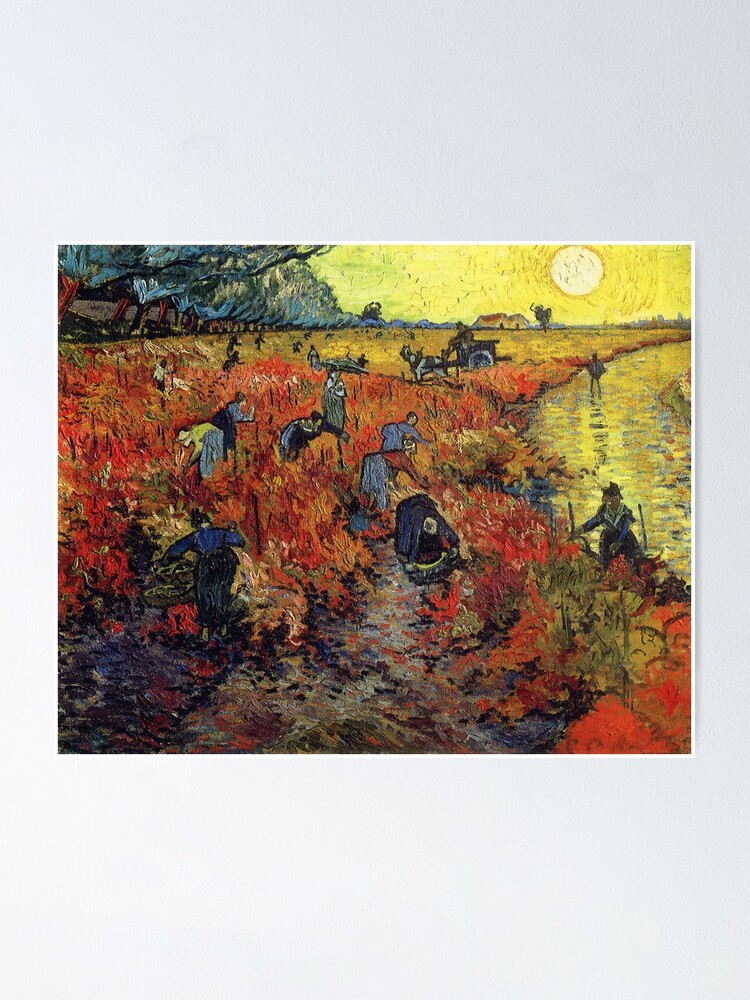 "The Red Vineyard - Vincent van Gogh (1888)" Poster for Sale by GLZAS88 ...