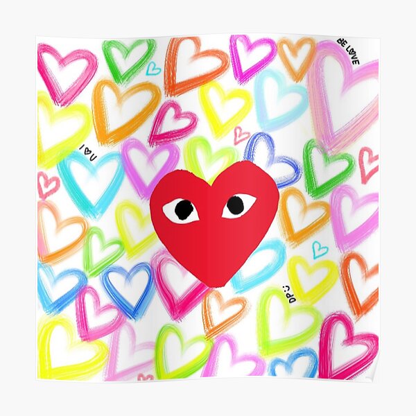 "Hearts on hearts" Poster by designedpreppy | Redbubble