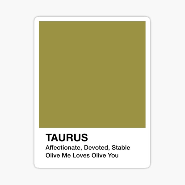 "Taurus Pantone" Sticker by AstroCreative | Redbubble