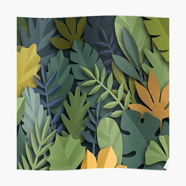 "Papercut Jungle" Poster for Sale by princestreet | Redbubble