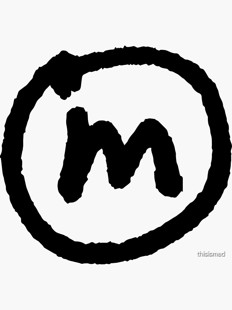 "m logo" Sticker by thisismad | Redbubble