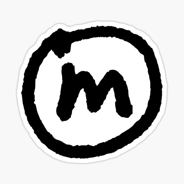 "m logo" Sticker by thisismad | Redbubble
