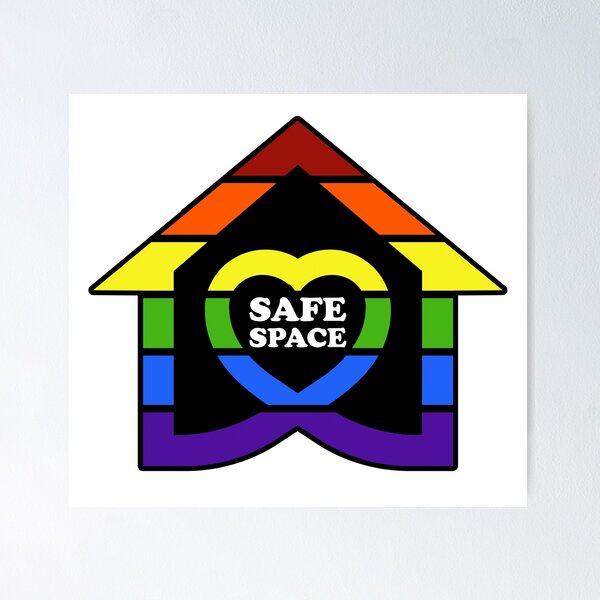 "Sign LGBT Flag Colors Safe Space Equality" Poster for Sale by aronia ...
