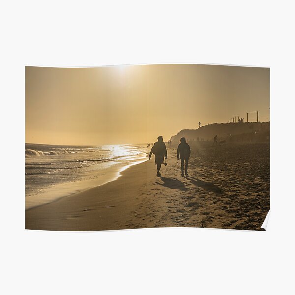 "Strolling Along Leo Carrillo Beach" Poster for Sale by BarbaraVPhoto ...