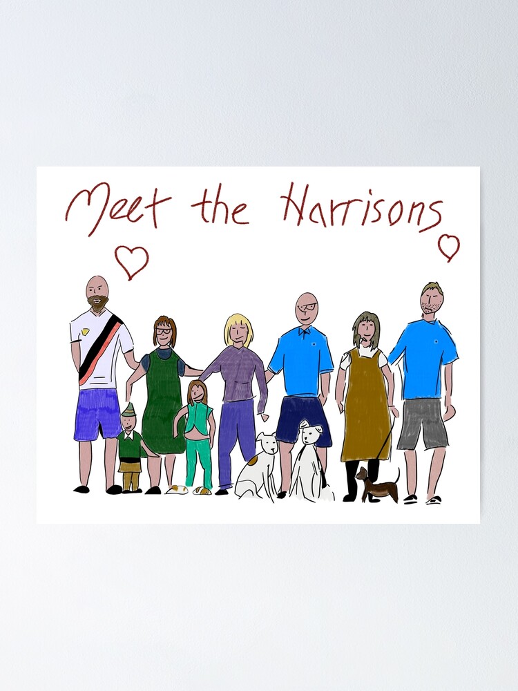 "Meet the Harrisons" Poster for Sale by HeffDesigns | Redbubble