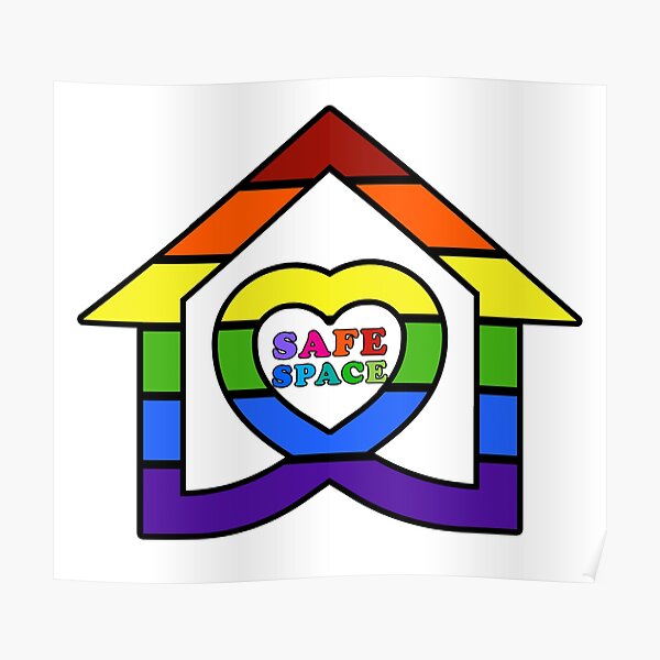 "LGBT Flag Colors Sign Safe Space Equality" Poster for Sale by aronia ...