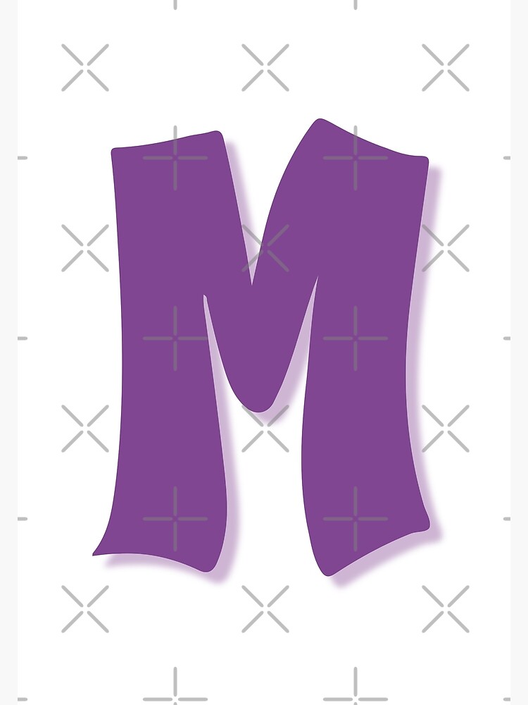 Póster for Sale con la obra «Graffiti morado letra M» de LetterMom ...