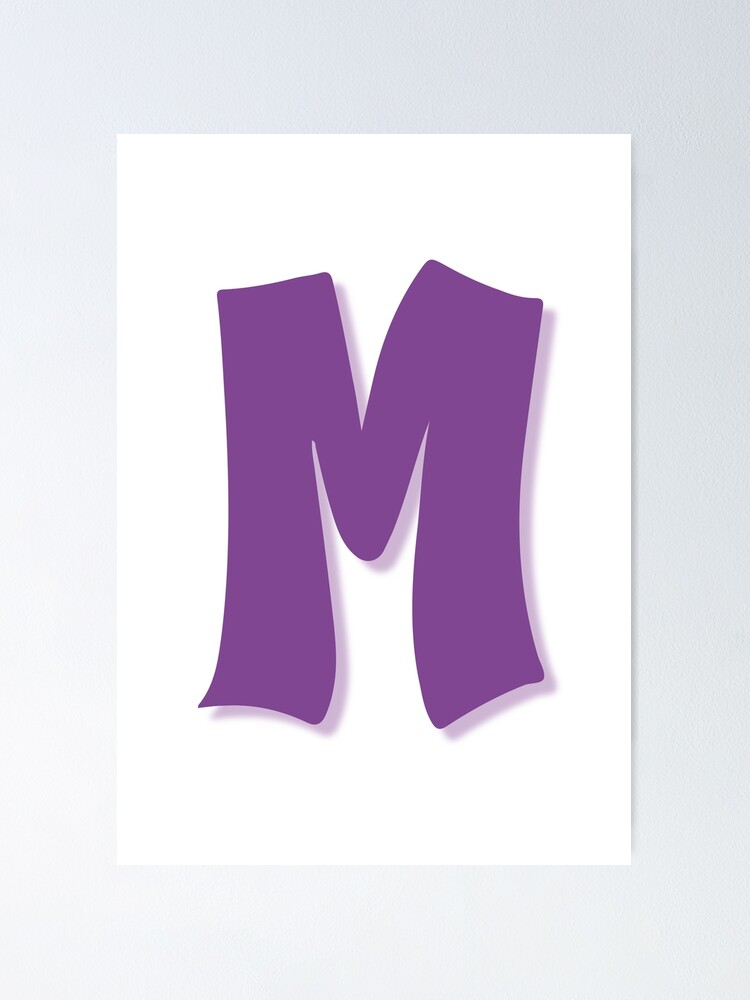 Póster for Sale con la obra «Graffiti morado letra M» de LetterMom ...