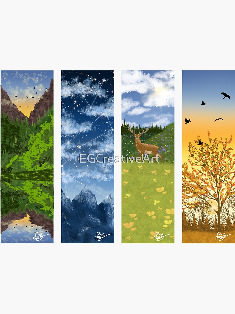 "The Four Seasons" Sticker for Sale by EGCreativeArt | Redbubble