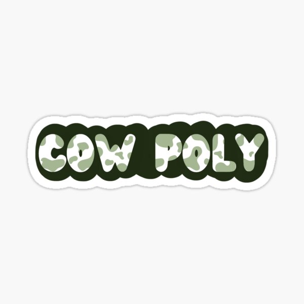"Cow Poly" Sticker for Sale by stickersbyzoes | Redbubble