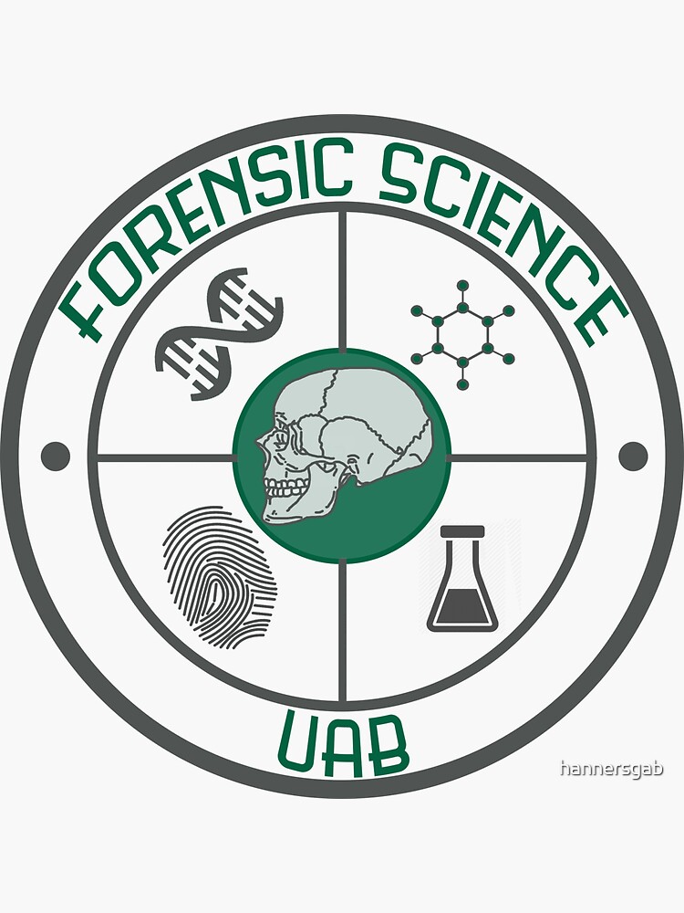 Pegatina «Forensic Science UAB Logotipo» de hannersgab | Redbubble