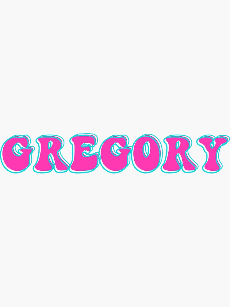 "GREGORY Cute Name Design GREGORY - Kawaii GREGORY Name" Sticker by ...