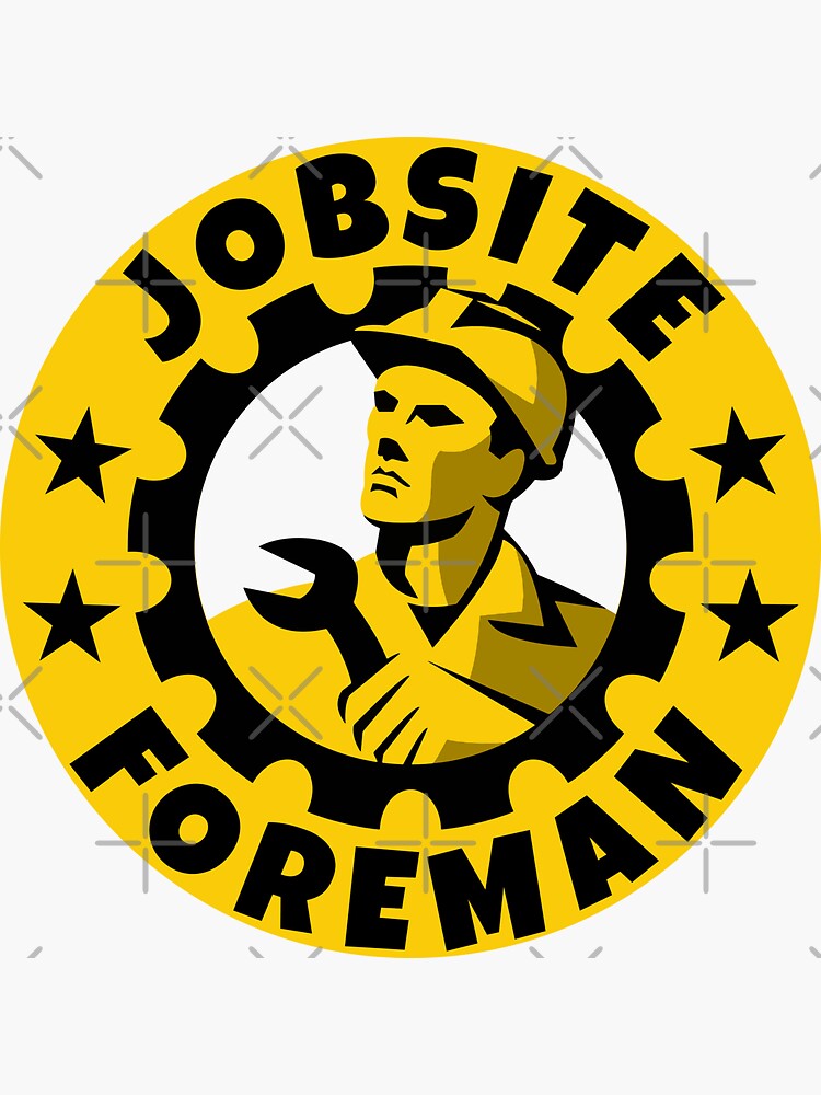 "Jobsite Foreman Helmet Decal Hard Hat Awesome Job Gift" Sticker for ...