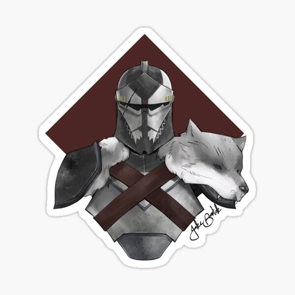 "Sir Wolffe" Sticker for Sale by JBartok | Redbubble