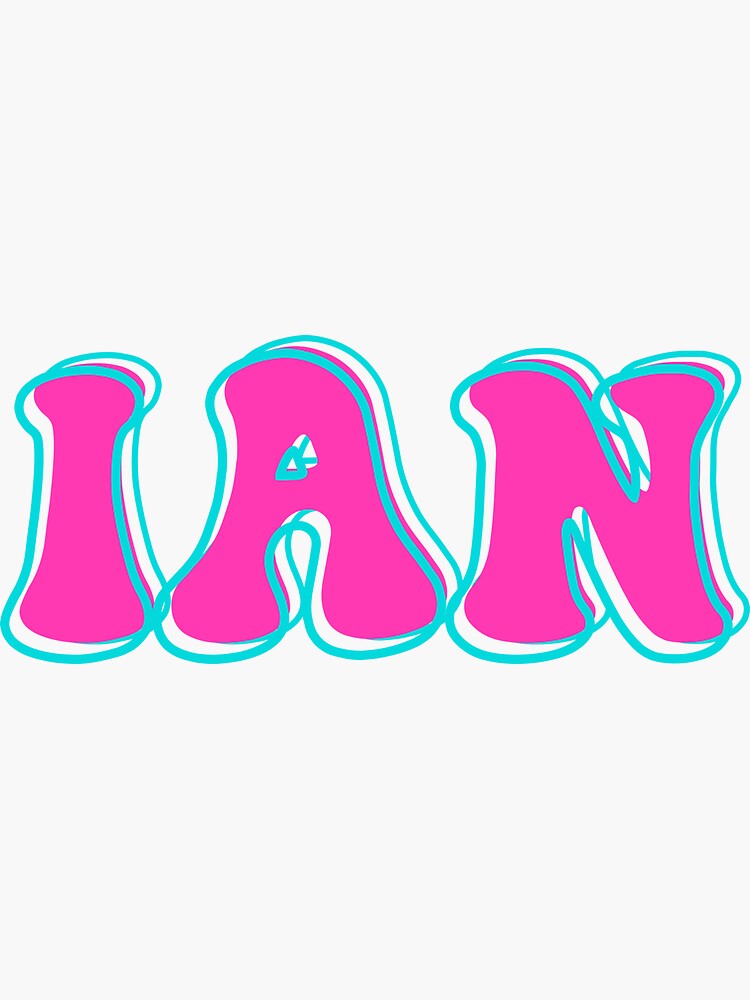 "IAN Cute Name Design IAN - Kawaii IAN Name" Sticker by Custom-Name ...