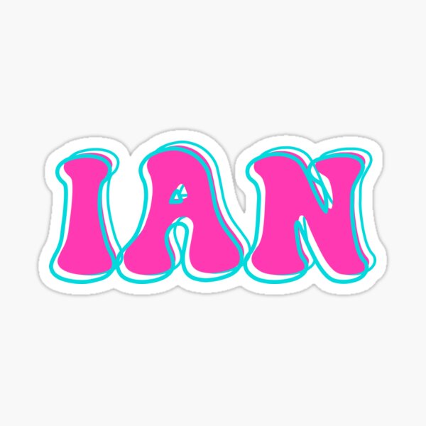 "IAN Cute Name Design IAN - Kawaii IAN Name" Sticker by Custom-Name ...