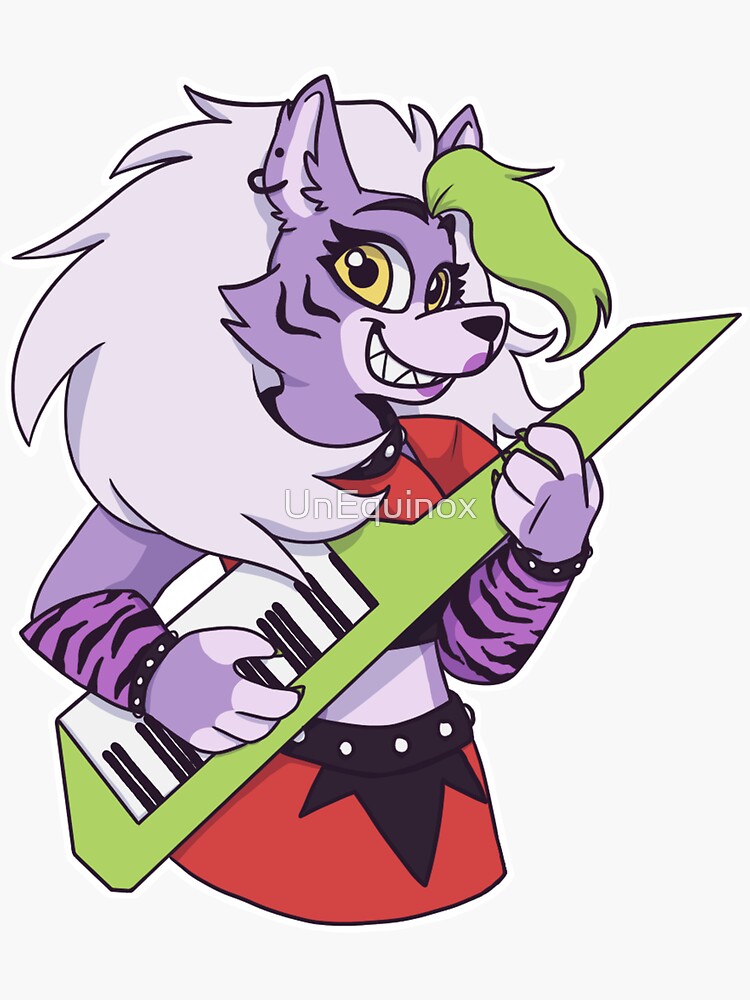 Pegatina «Roxy Roxanne Wolf FNAF Incumplimiento de seguridad» de ...